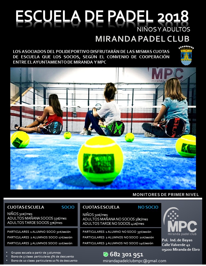 El Ayuntamiento de Miranda promociona la práctica deportiva de pádel en ...